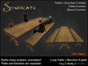 Second Life Marketplace - Syndicate - Long Table + Benches (Light)