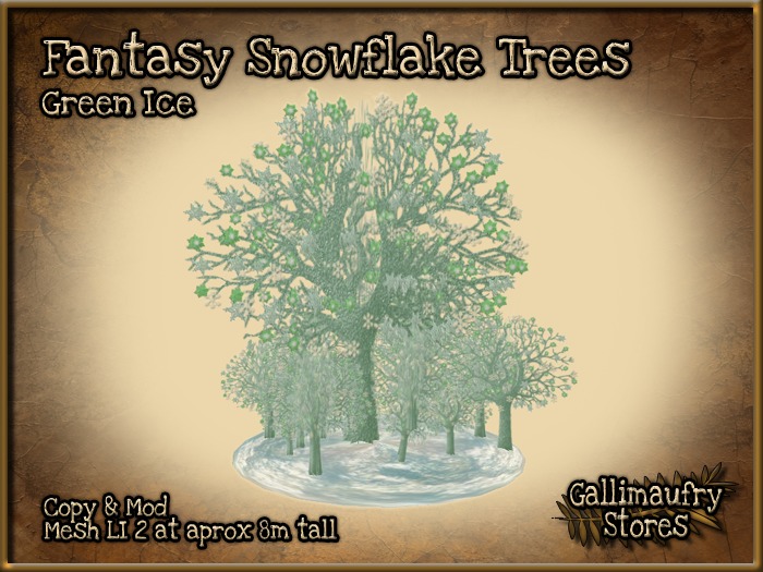 Second Life Marketplace - *GALLI* - Winter Fantasy Snowflake Trees ...