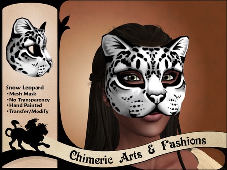 Second Life Marketplace - Wild Cat - Snow Leopard Mask