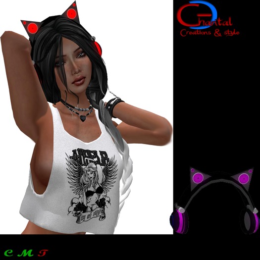 Second Life Marketplace - Headphones Neko Purple v1.2