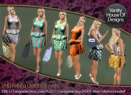 Second Life Marketplace - VHD Felisha Outfit(Fitmesh)
