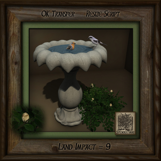 Second Life Marketplace - Avian Treasures - Bird Bath Ad