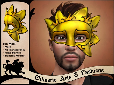 Second Life Marketplace - Sun Mask (Gold)