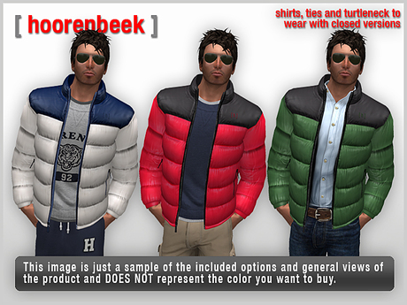 Second Life Marketplace - Mesh Down Jacket - Winter Jacket - Ivory