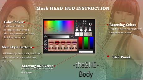 Second Life Marketplace - -theSHE- Body Celine Mesh Head &default SL ...