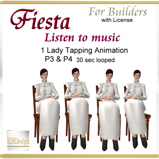 Second Life Marketplace - EBDesign Fiesta listen to music Lady 01