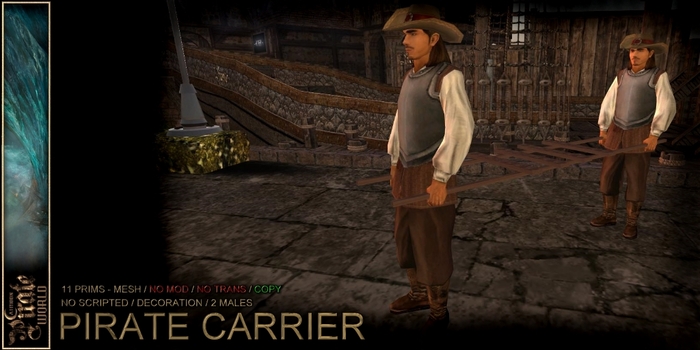 Second Life Marketplace - .:. PIRATE WORLD .:. Pirate Carrier - 2 Males