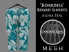 Second Life Marketplace - *ED Mens Mesh Boardies Aloha Board Shorts Teal