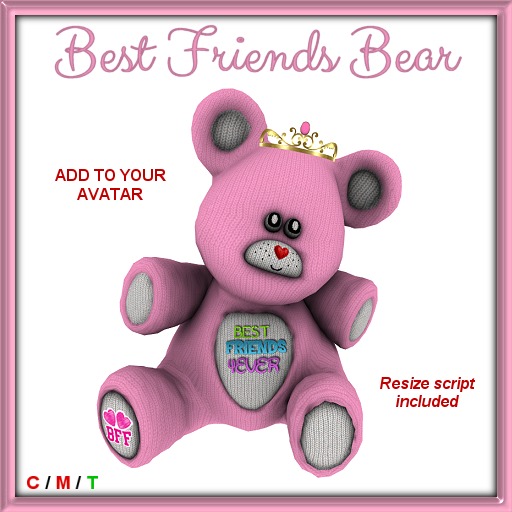 Second Life Marketplace - Best Friends Bear - Add to avi (box)