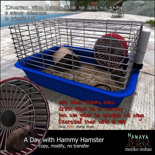 Second Life Marketplace - -Hanaya- A Day with Hammy Hamster