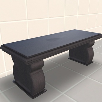 Second Life Marketplace - Wilmington stone bench (black granite ...