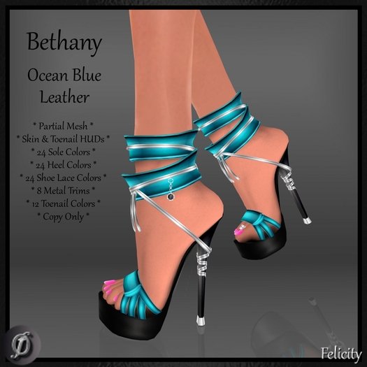 Second Life Marketplace - Shoes - *Felicity* Bethany Stilettos - Ocean ...