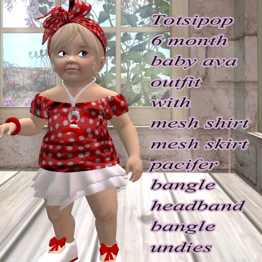Second Life Marketplace - !!! AFA FASHION totsipop baby little dotty red