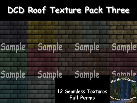 Second Life Marketplace - DCD Roof Texture Pack Three
