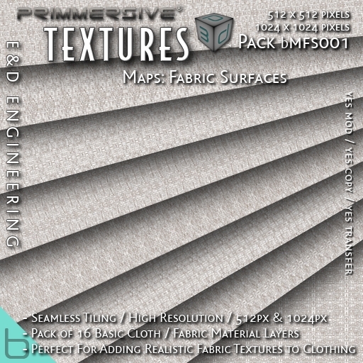 Second Life Marketplace - [bMFS001] 16 512px and 1024px Basic Cloth ...