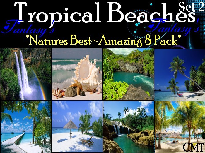 Second Life Marketplace - Tropical Beaches Set 2~Natures Best 8 Pack ...