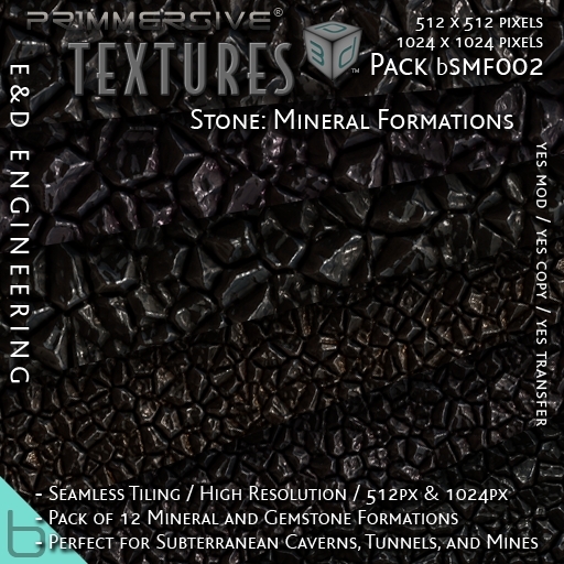 Second Life Marketplace - [bSMF002] 12 512px and 1024px Mineral ...